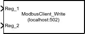 Modbus Client Write - Write data to Modbus server - Simulink