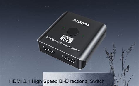 Sgeyr Hdmi Switch 8k Hdmi Switcher 2 In 1 Outhdmi 21