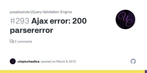 ajax error 200 parsererror · issue 293 · posabsolute jquery