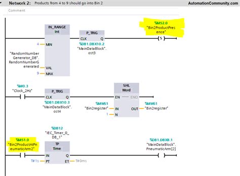 Shift Register In PLC Sorting Machine Example