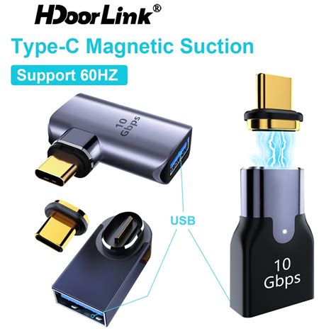 HdoorLink USB C Magnetic Data Adapter USB USB A Female To Type C Male OTG Gbps Converter