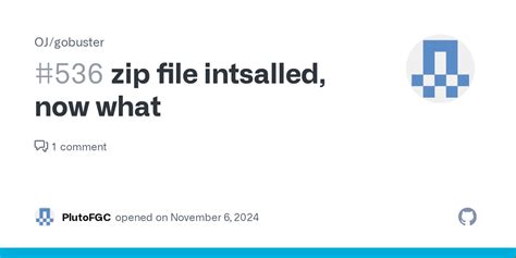 zip file intsalled now what · issue 536 · oj gobuster · github