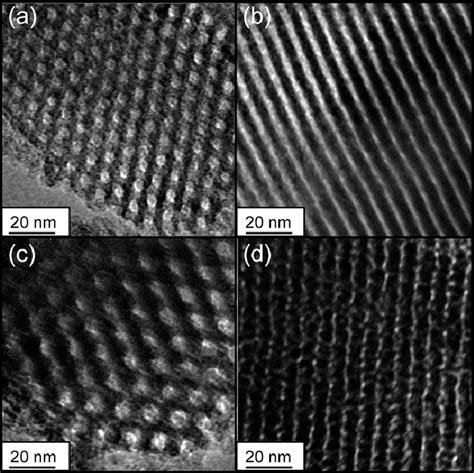 Transmission Electron Micrographs Of Calcined Porous Silicas In The