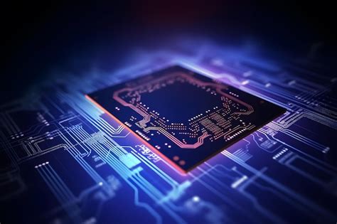 Premium Ai Image High Tech Electronic Circuit Board Background Neural Network Ai Generated