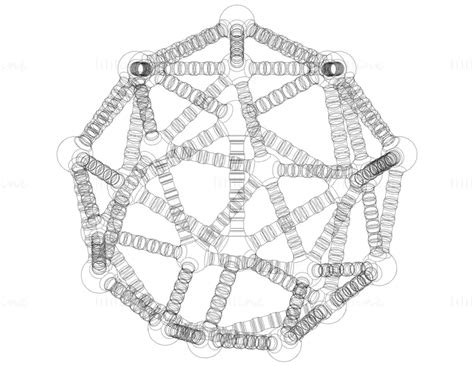 Snub Cube Structures With Atoms 3d Print Model