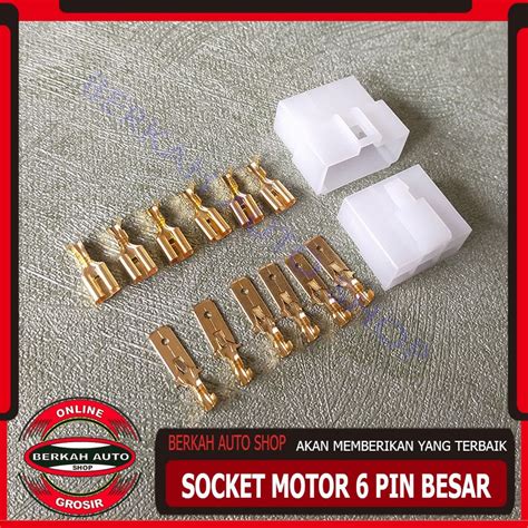 Jual Socket Pin Besar Skun Soket Konektor Motor Jual Per Pasang Shopee Indonesia