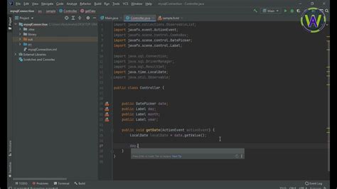 Get Month Day And Year Separately From Datepicker Javafx Intellij Idea Youtube