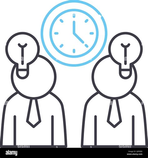 Time Management Idea Line Icon Outline Symbol Vector Illustration