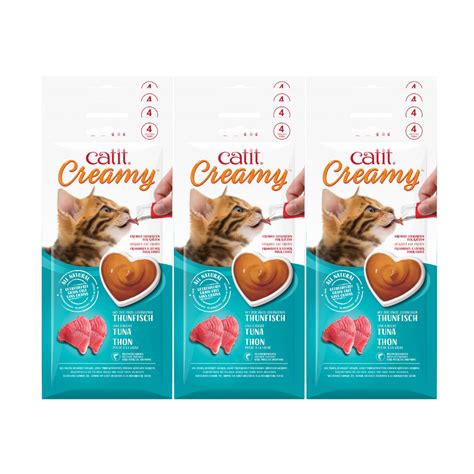 Catit Creamy Treats Tuna 4x10g Per Pack Combo Of 12 Pack