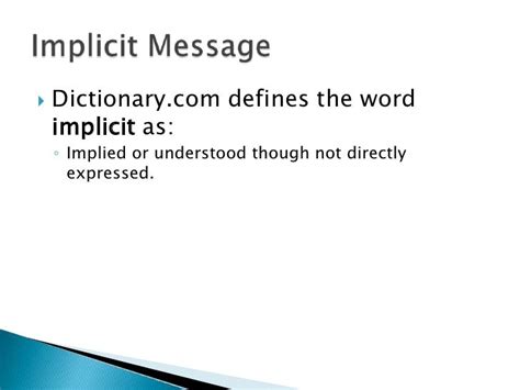 Implicit And Explicit Messages