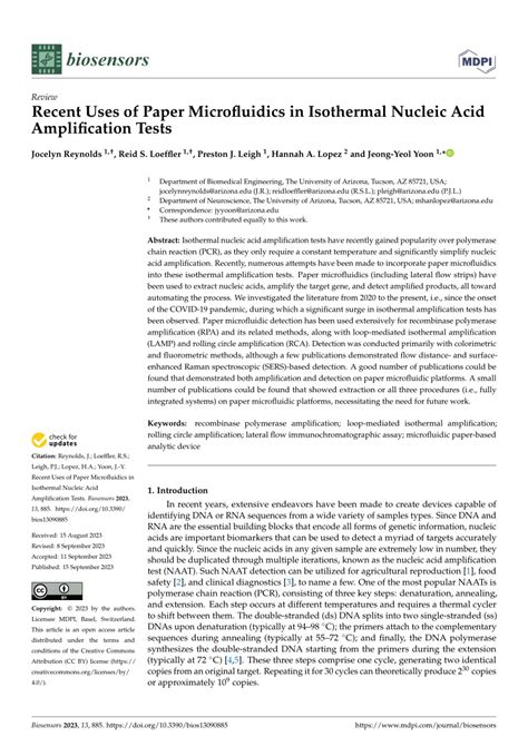 Pdf Recent Uses Of Paper Microfluidics In Isothermal Nucleic Acid