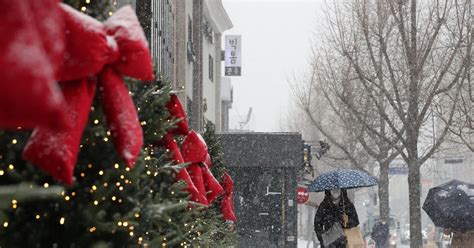 크리스마스 트리와 함박눈