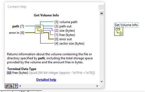 Solved Labview Vi To Get Size Of Disk Space Available Ni Community