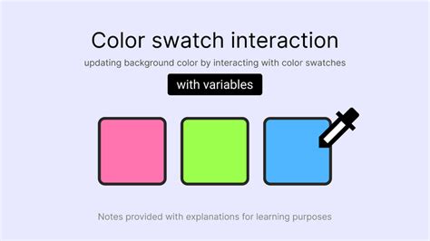 Color Swatch Interaction With Variables Figma