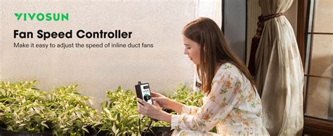 Vivosun Variable Fan Speed Controller Speed Adjuster For Inline Duct Fan In Ventilation System
