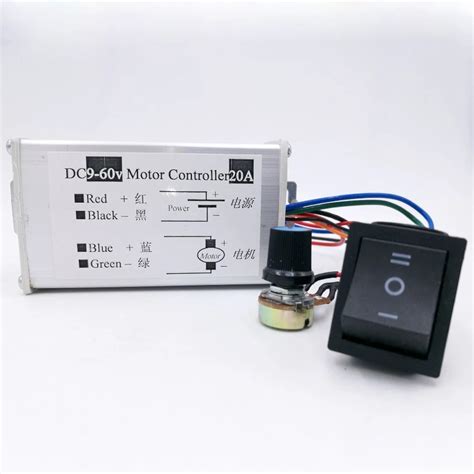 Dc 9 60v Pwm Dc Motor Speed Controller Stepless 12v 24v 60v Max 20a