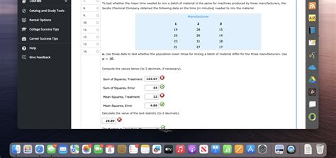 solved to test whether the mean time needed to mix a batch
