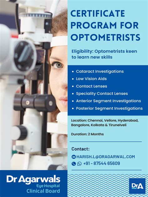 Optometrist Certificate Program Pdf