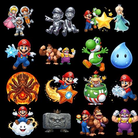 100 Super Mario Galaxy Clipart Bundle Mario Film Png Luigi Yoshi