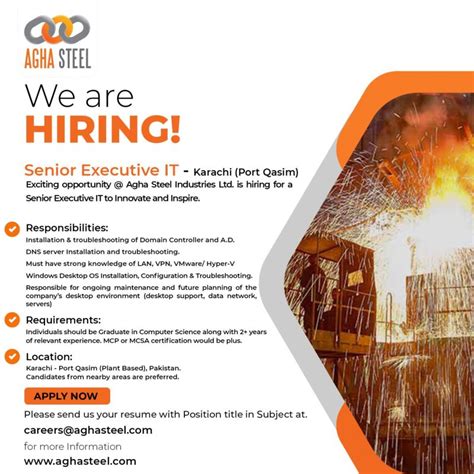 Muhammad Umar On Linkedin Hiring It Helpdesk Steelindustry Itjob