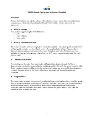 CS Module Two Coding Assignment Template CS Module Two Coding