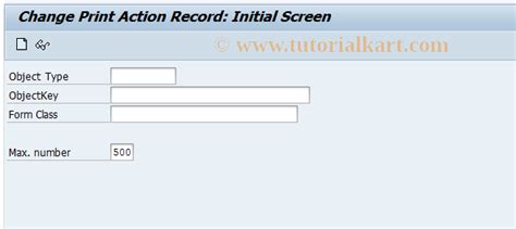 EPA SAP Tcode Change Print Action Record Transaction Code