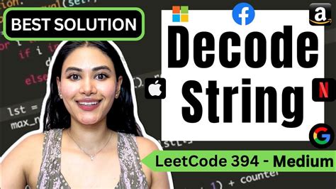Decode String Leetcode 394 Python Leetcode Leetcode75 Stack