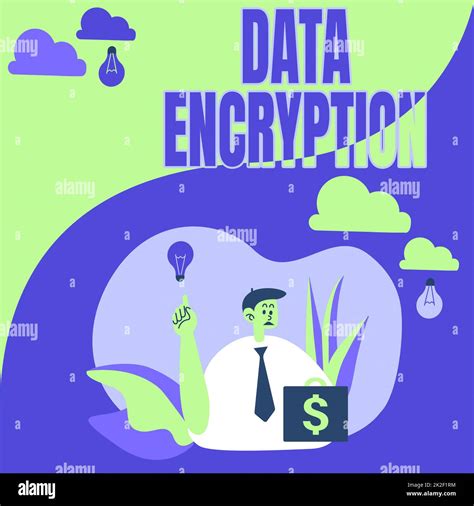 Writing Displaying Text Data Encryption Concept Meaning Symmetrickey