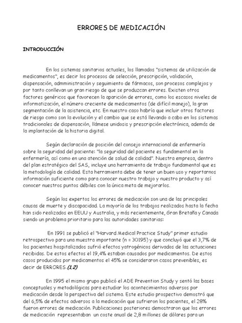 Errores De Medicacion Medicamentos Con Receta Farmacia