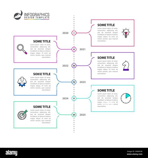 Infographic Design Template Timeline Concept With 6 Steps Can Be Used For Workflow Layout