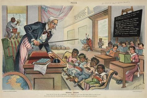 School Begins Cartoon Of Uncle Sam Teaching A Class In Civilisation