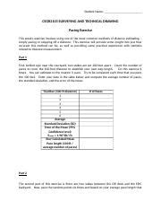 Practical Distance Estimating Exercise In Surveying And Course Hero