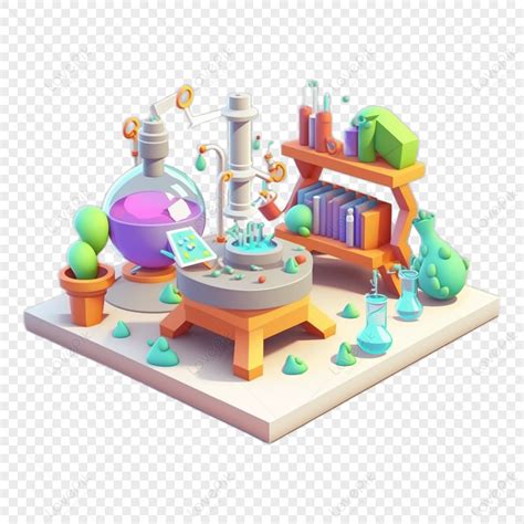 3d 실험실 화학 장비화학적인어린이화학 제품 Png 일러스트 무료 다운로드 Lovepik