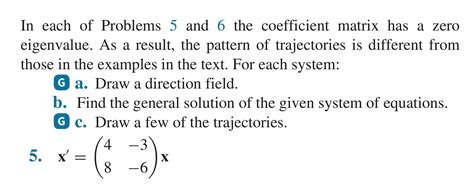 Solved In Each Of Problems And The Coefficient Matrix Chegg