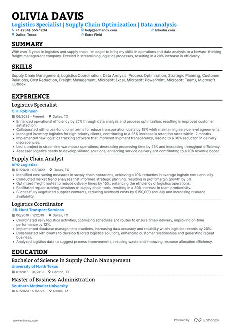 17 Logistics Coordinator Resume Examples And Guide For 2026