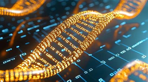 Captivating Digital Dna Sequence With Binary Code For Genetics And Data
