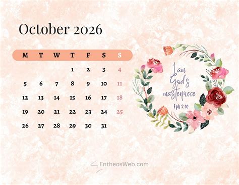 October 2026 Calendar Wallpapers Wallpaper Cave