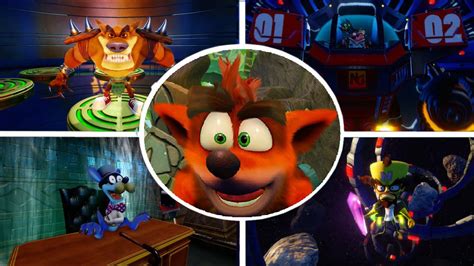 Crash Bandicoot 2 All Bosses Youtube