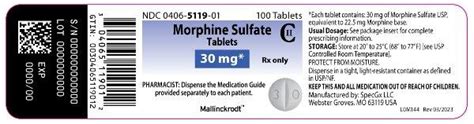Morphine Sulfate By Specgx Llc Morphine Sulfate Tablet