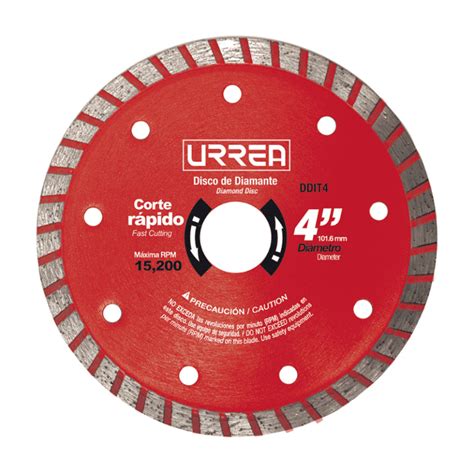 Disco De Diamante Turbo 4 12″ Uso Industrial Urrea Ddit45 Bedon