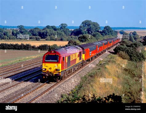 A Class 67 Diesel Locomotive Number 67029 Working A Royal Mail Train At