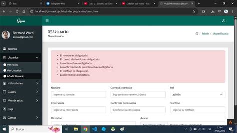🎥 Sistema De Gimnasio Con Php 8 Y Mysql Validaciones En El Crud De Usuarios En Codeigniter 4 🛡