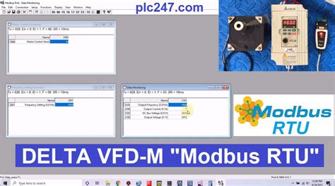 DELTA VFD M Modbus RTU Via Modbus Poll Plc