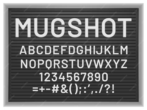 Premium Vector Mugshot Letter Board Black Frame With White Plastic