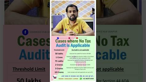 commerce hub udaipur on linkedin tax audit is not required in
