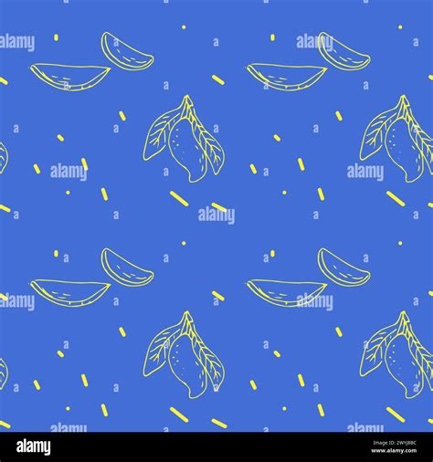 Seamless Pattern With Mango On Blue Background Vector Illustration Can