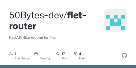 github 50bytes dev flet router fastapi like routing for flet