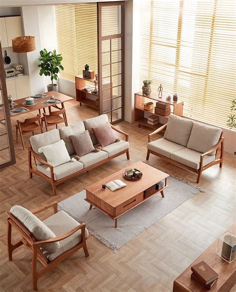 โซฟาไม้สไตล์ญี่ปุ่น