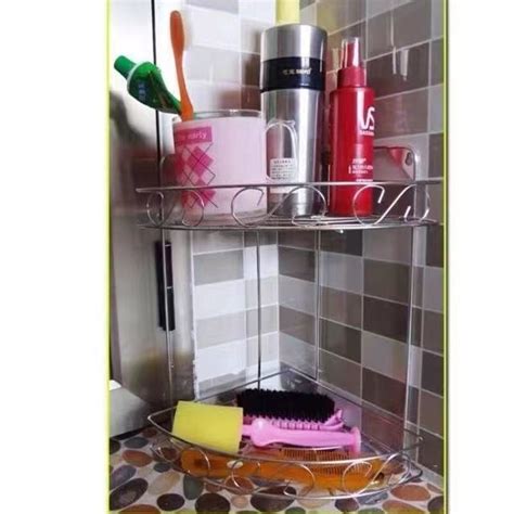 ชั้นวางของในห้องน้ำ เจาะผนัง สแตนเลสแท้ อลูมิเนียม แข็งแรง ทนทาน รับน้ำหนักได้ดี ชั้นวาง