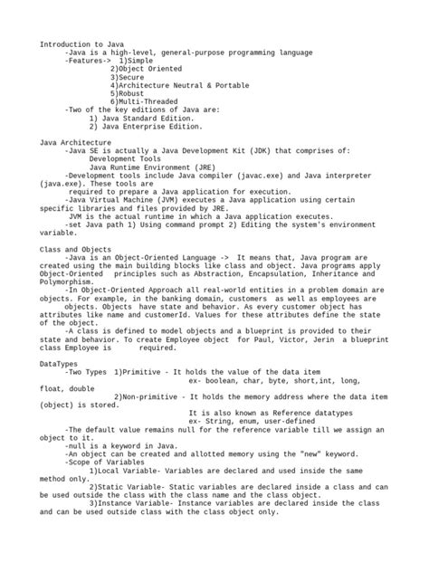Java Programming Fundamentals Pdf